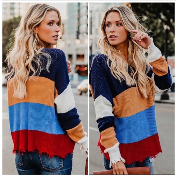 Sweaters | Multi Color V Sweater | Poshmark